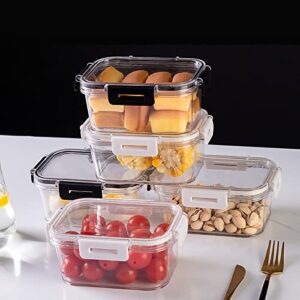 Qiopertar Airtight Crisper Refrigerator Rectangular Kitchen Thickening Box Storage Box (Black)