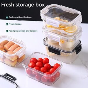 Qiopertar Airtight Crisper Refrigerator Rectangular Kitchen Thickening Box Storage Box (Black)