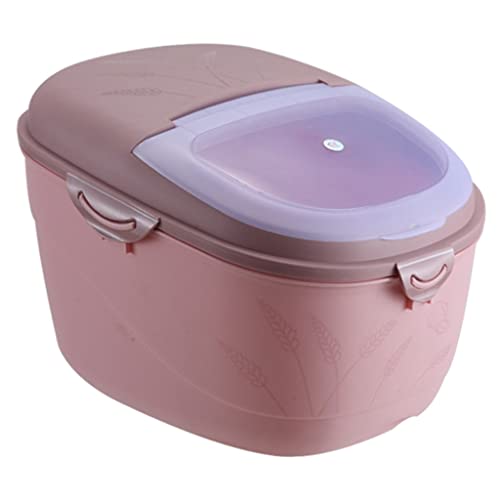 XBWEI Airtight Rice Storage Container Grain Dry Fruits Flour Dispenser Bin Sealed Can with Wheels