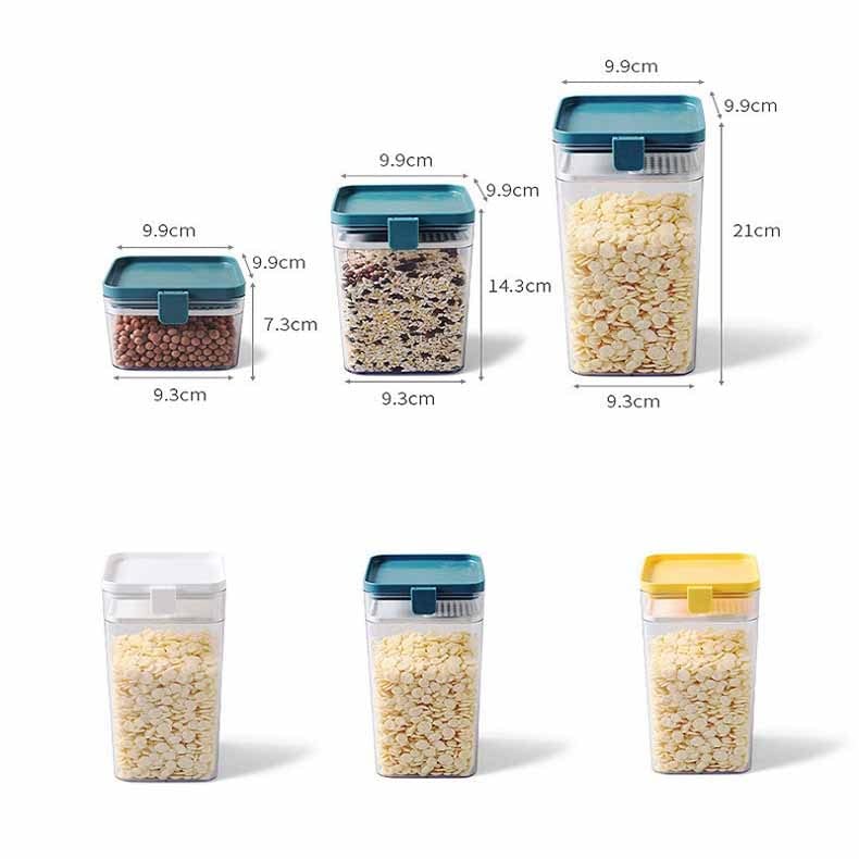 XBWEI Food Dispensing Container Grain Storage Jars Sealed Foods Storage Boxes Containers Kitchen Organizer Gadgets