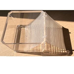 jilinwei hermit crab water tank, hermit crab aquarium salt water pool crab cage accessories with climbing ramp for small or medium hermit crab habitat