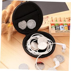 VALICLUD Earphone Case Coin Purse Coin Purse 3pcs Bag Case Organizer Headphones Portable Purse Container Black Coin Earphone For Earbuds Pouch Cable Zipper USB Coin Purse Zipper Pouch