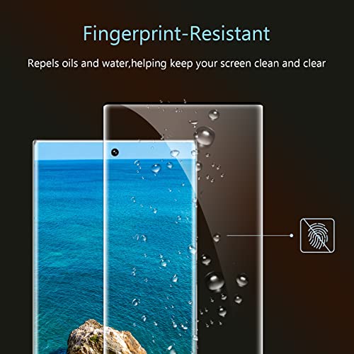 Coliary [2+2 Pack] Galaxy S22 Ultra Screen Protector, 9H Tempered Glass, Ultrasonic Fingerprint Support, 3D Curved, HD Clear Scratch Resistant for Samsung Galaxy S22 Ultra 5G Glass Screen Protector