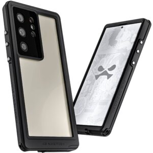 ghostek nautical slim waterproof case for galaxy s23 ultra (6.8") - shockproof, camera lens protector, clear