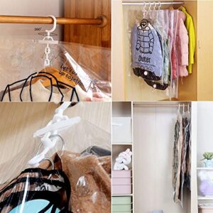 FETNHU Hanging Compressible Storage Bag, Hanging Vacuum Storage Bags with Pump, Reusable Space Saver Vacuum Storage Bags for Home Closet Organization Compression Seal (5PCS,M 67 x 90cm)