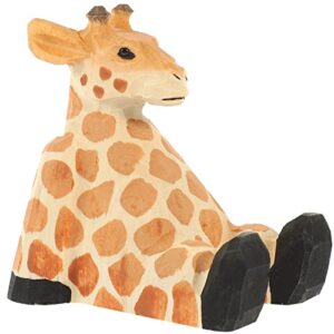 beavorty cellphone holder stand giraffe shaped wooden smartphone desk holder for all mobile phones animal phone stand desk ornament