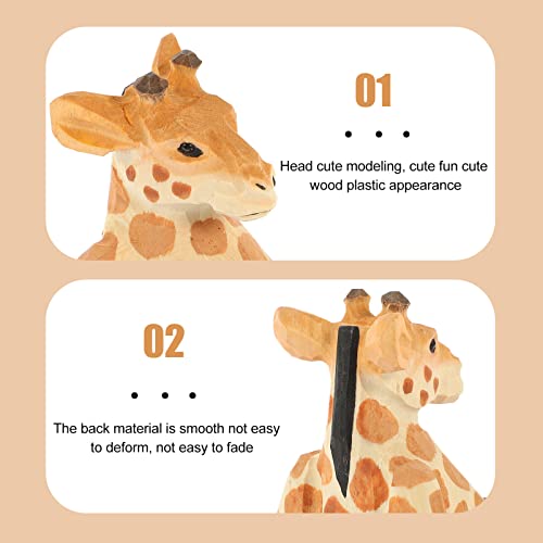 Beavorty Cellphone Holder Stand Giraffe Shaped Wooden Smartphone Desk Holder for All Mobile Phones Animal Phone Stand Desk Ornament