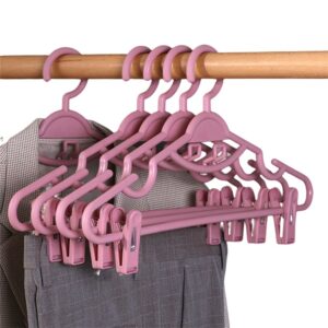 10pcs Heavy Duty Slim Plastic Hangers Clothes Hangers with Clips for Home Closet