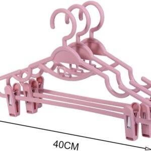 10pcs Heavy Duty Slim Plastic Hangers Clothes Hangers with Clips for Home Closet