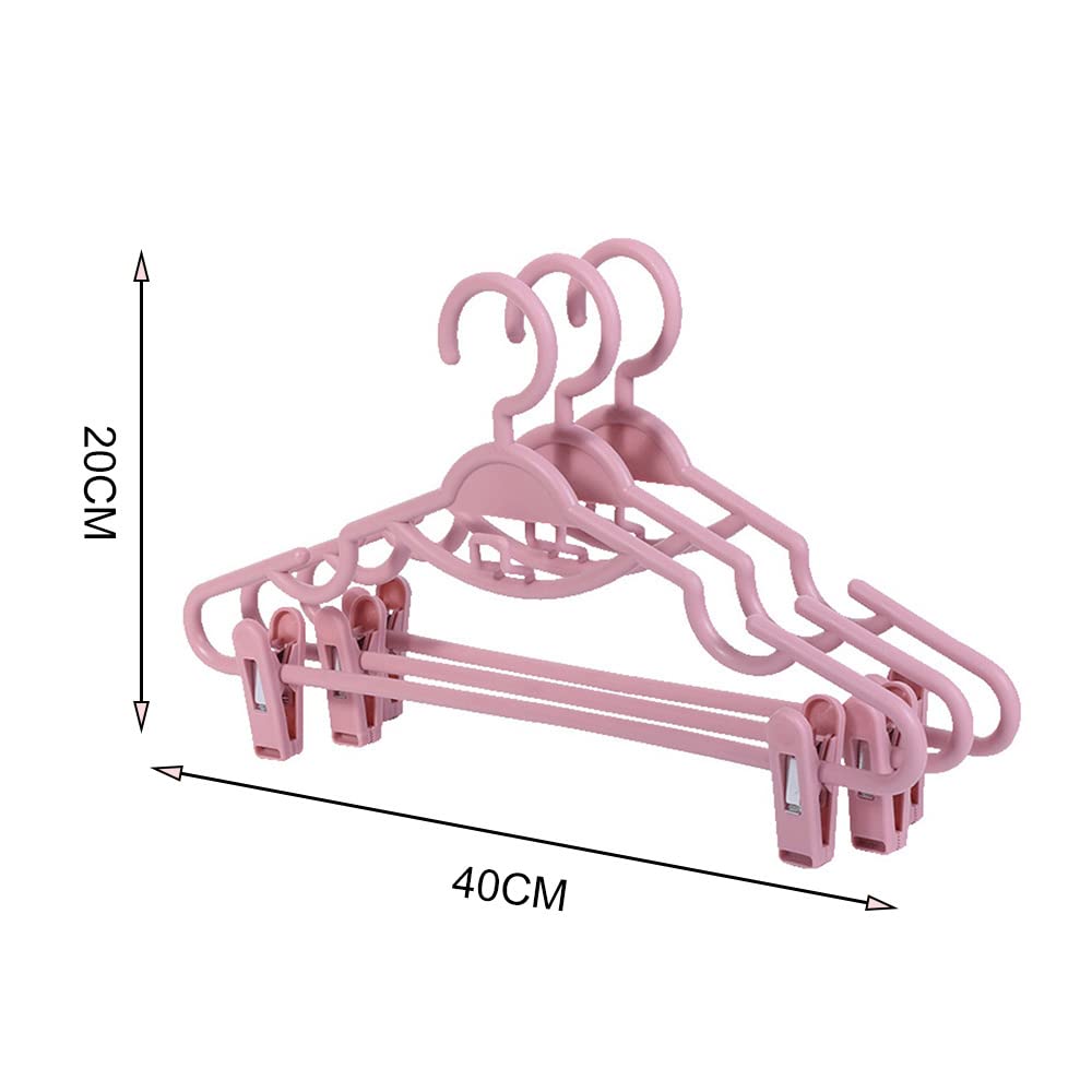 10pcs Heavy Duty Slim Plastic Hangers Clothes Hangers with Clips for Home Closet