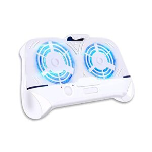 tjlss multifunctional game handle dual fan cooling bracket mobile phone radiator comfortable handle. (color : e)