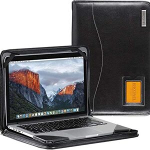 Broonel - Contour Series - Black Heavy Duty Leather Protective Case - Compatible with Lenovo IdeaPad S145 Laptop 15.6"