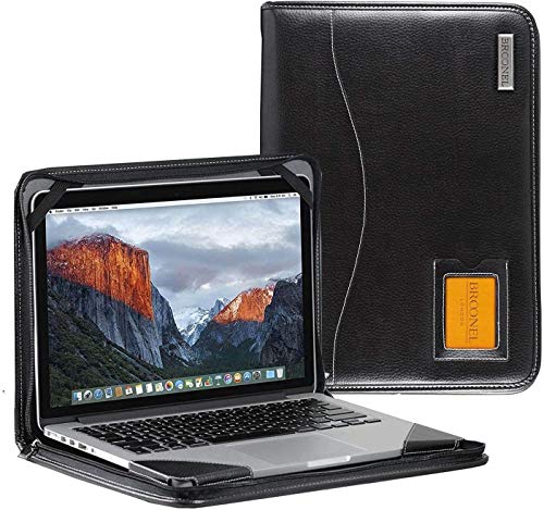 Broonel - Contour Series - Black Heavy Duty Leather Protective Case - Compatible with Lenovo IdeaPad S145 Laptop 15.6"