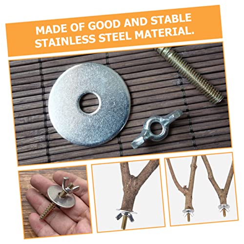 1 Set Platform Hamster Gaskets Kit to Retaining Connecting of Screws Perch Nuts Parts Animal with Fitting Screw Accessories Springboard and Small Fixing Bird for Stand Accessory