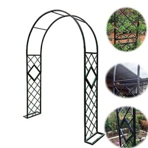 garden arch,garden arbor rose arches,heavy trellis,pergola arbor,archway galvanized weatherproof trellis rose aid extra wide pergola stand260*230cm (color : black, size : w140cmxh230cmxd40cm)