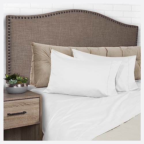 Dwell Studio 4-Piece 2000 Thread Count Cotton Rich Sheet Set - Deep Pocket, 4 Piece - 1 Flat, 1 Deep Pocket Fitted Sheet and 2 Pillowcases, Crisp Cool and Strong Bed Linen (Queen, White)