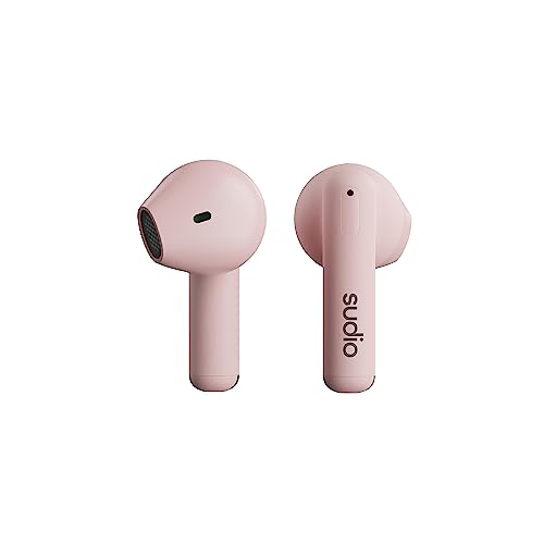 Sudio A1 True Wireless Earbuds Bluetooth 5.3 Headphones Touch Control with Wireless Charging Case Compact IPX4 Waterproof Open-Ear Built-in Mic Headset Premium Crystal Sound