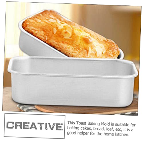 UPKOCH 4 pcs Toast Bread Box bread baking pan rectangular bakeware toast maker loaf pan cake baking tray non stick bakeware rectangular baking pan paper cup aluminum alloy rectangle