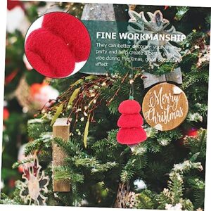 Amosfun 6pcs Pine Tree Pendant Christmas Tree Ornaments Home Accents Decor Christmas Decor Holiday Tree Ornament Felt Balls Christmas Tree Garland Christmas Needle Felting Ornament Nordic