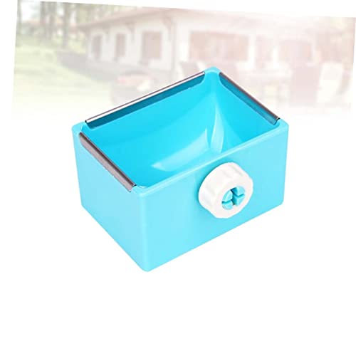 Mipcase Petg 2pcs Food Square Chinchillas for Pigs Pet Rabbits Supplies Feeding Bowl Squirrel Hanging Blue Cage Small Pet Food Bowl