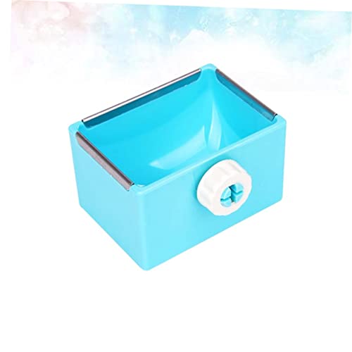 Mipcase Petg 2pcs Food Square Chinchillas for Pigs Pet Rabbits Supplies Feeding Bowl Squirrel Hanging Blue Cage Small Pet Food Bowl