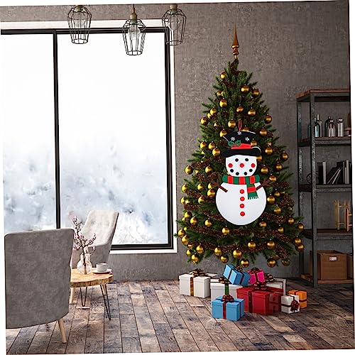 Alasum 1 Set Dress up Christmas Snowman Christmas Kids Suits Felt Snowman Game Christmas Detachable Ornaments Christmas Snowman Games Set DIY Xmas Snowman Accessories Felt