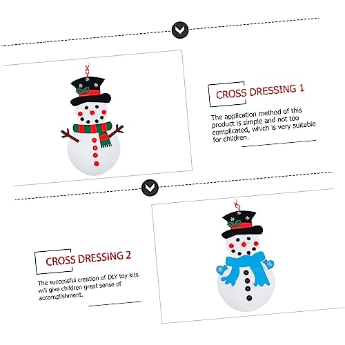 Alasum 1 Set Dress up Christmas Snowman Christmas Kids Suits Felt Snowman Game Christmas Detachable Ornaments Christmas Snowman Games Set DIY Xmas Snowman Accessories Felt