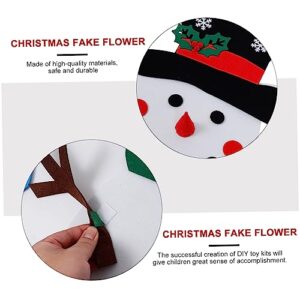 Alasum 1 Set Dress up Christmas Snowman Christmas Kids Suits Felt Snowman Game Christmas Detachable Ornaments Christmas Snowman Games Set DIY Xmas Snowman Accessories Felt