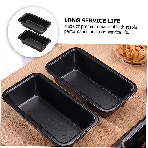 UPKOCH 4 Pcs bread toast box cake stencil rectangular Bread Toast rectangular bread pan broiler pan for oven toast baking tray metal toast baking toast baking tools carbon steel bakeware