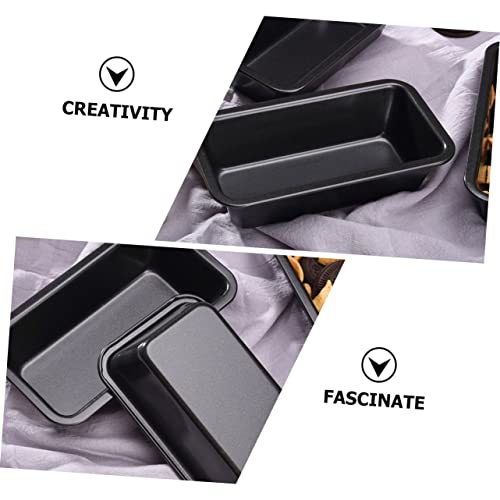 UPKOCH 4 Pcs bread toast box cake stencil rectangular Bread Toast rectangular bread pan broiler pan for oven toast baking tray metal toast baking toast baking tools carbon steel bakeware