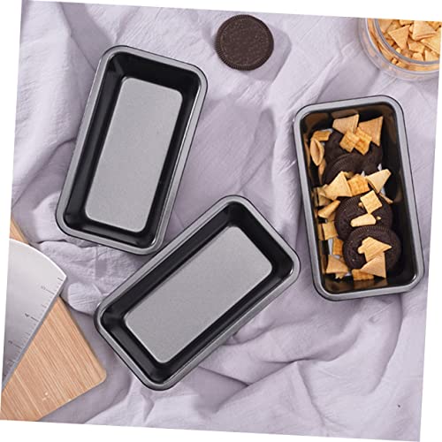 UPKOCH 4 Pcs bread toast box cake stencil rectangular Bread Toast rectangular bread pan broiler pan for oven toast baking tray metal toast baking toast baking tools carbon steel bakeware