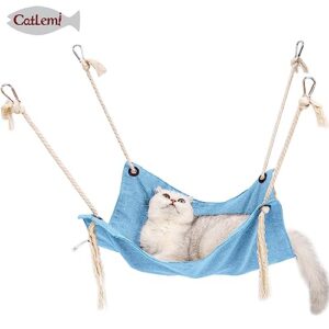 opsient Cat Hammock Bed for Cage - 19x19 inch Adjustable Hanging Cat Bed Reversible Cat hammocks for Indoor Cats, Sleeping and Resting Sleepy Pad for Kitten Ferret Puppy or Small Pet (Army Green)