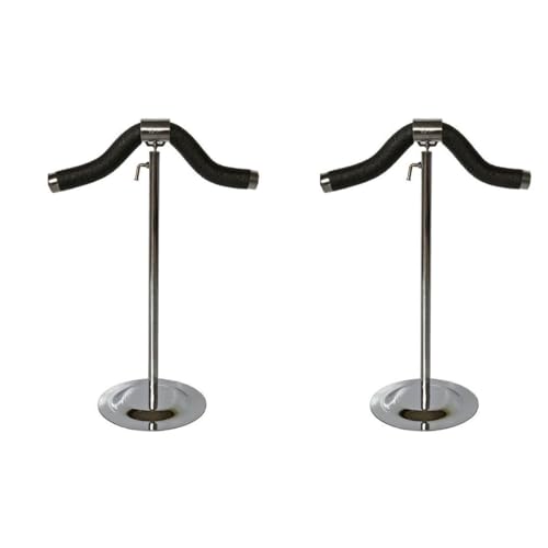 Cabilock 2PCS Stainless Steel T Shirt Display Clothes Display Stand Flexible Shoulder Stand Girl Dress Clothes Stand Metal Clothes Hanger Rack