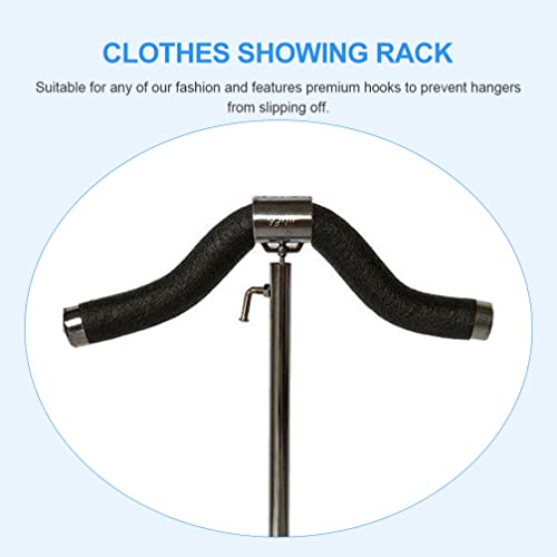 Cabilock 2PCS Stainless Steel T Shirt Display Clothes Display Stand Flexible Shoulder Stand Girl Dress Clothes Stand Metal Clothes Hanger Rack