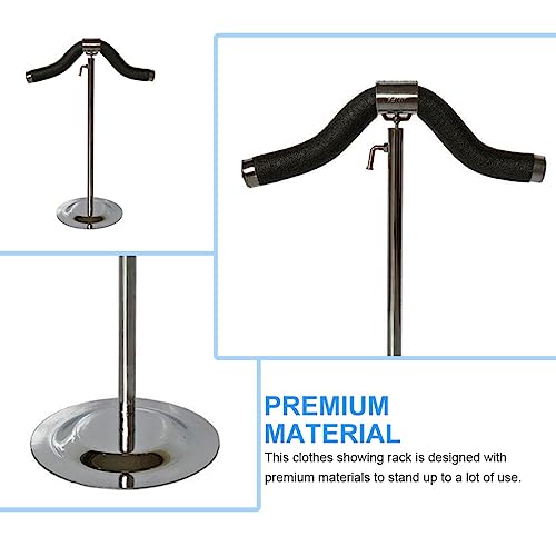 Cabilock 2PCS Stainless Steel T Shirt Display Clothes Display Stand Flexible Shoulder Stand Girl Dress Clothes Stand Metal Clothes Hanger Rack