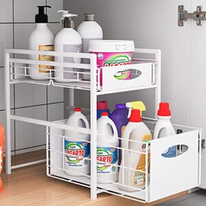 under sink organizers,kitchen cabinet organization,under sink shelf organizer rack multi-purpose under sink storage for bathroom kitchen (color : black, size : 39.8x22.4x37.4cm) (color : white.)