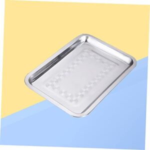 UPKOCH 2pcs nonstick bakeware baking pans bakeware pan fruit dish tray baking plate square appetizer serving tray procedure tray stainless steel platter appetizer platter dental tray cake