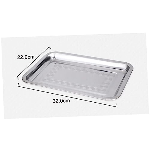 UPKOCH 2pcs nonstick bakeware baking pans bakeware pan fruit dish tray baking plate square appetizer serving tray procedure tray stainless steel platter appetizer platter dental tray cake