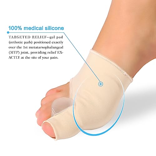 Akozon Bunion Pads, 1 Pair Bunion Pads Toe Bunion Corrector Toe Protector Gel Polyurethane Toe Spreader Bunion Relief Sleeve