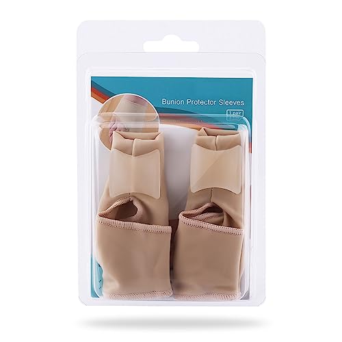 Akozon Bunion Pads, 1 Pair Bunion Pads Toe Bunion Corrector Toe Protector Gel Polyurethane Toe Spreader Bunion Relief Sleeve