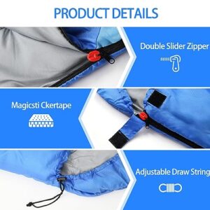 Sleeping Bags for Adults Kids - Backpacking Camping Sleeping Bag for Girls Boys - Cold Weather Warm Sleeping Bag with Compression Bags for All Season - Compact Camping Gear