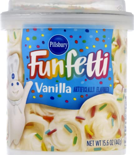 Funfetti Bundle, Includes 1 of each: Oreo Vanilla Cake Mix and Vanilla Frosting with By The Cup Spatula Knife