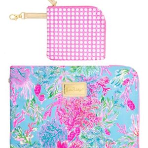 Lilly Pulitzer Padded Tech Sleeve with Small Zip Pouch for Accessories, Cute Laptop Case for Women, Tablet Bag or 13 Inch Laptop Sleeve (Cay to My Heart)