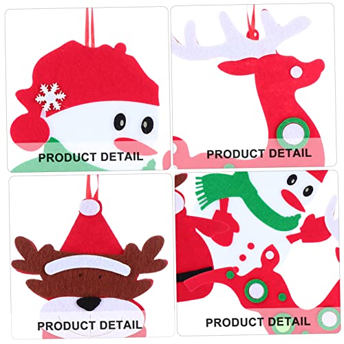 NOLITOY 6pcs Office Decorations Christmas Decorations Xmas Tree Felt Ornament DIY Christmas Tree Decoration Felt Snowman Hanging Pendant Festival Adornment Xmas Pendant Xmas Decoration