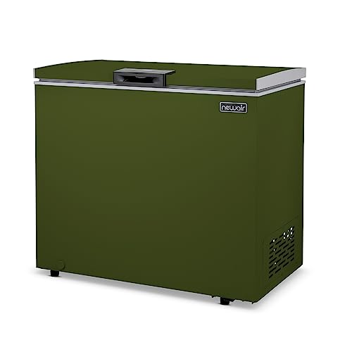 Newair 6.7 Cu. Ft. Mini Deep Chest Freezer and Refrigerator in Military Green with Digital Temperature Control, Fast Freeze Mode, Stay-Open Lid, Removeable Storage Basket, Self-Diagnostic Program