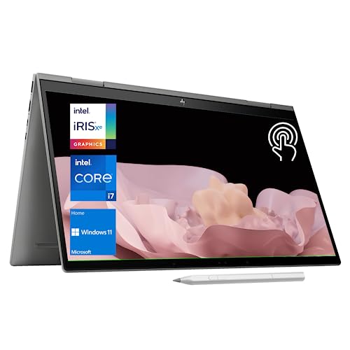 HP Newest 13th Generation Envy 2-in-1 Laptop, 15.6” Touchscreen Display, Intel Core i7-1355U Processor, 64GB RAM, 2TB SSD, Wi-Fi 6, Backlit KB, SD Card Reader, Windows 11 Home, Grey, Stylus Pen