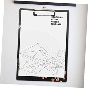 STOBOK 3pcs Acrylic Sheet Writing Support Board Nurses Clipboards Pencil Sketch Clipboard A4 Clipboard Exam Paper Clips File Storage Clip Black Light Backing Plate Nurse Clipboards