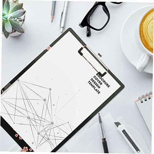 STOBOK 3pcs Acrylic Sheet Writing Support Board Nurses Clipboards Pencil Sketch Clipboard A4 Clipboard Exam Paper Clips File Storage Clip Black Light Backing Plate Nurse Clipboards