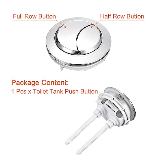 uxcell Toilet Tank Button Dual Push Flushing Toilet Button Adjustable Replacement Button for 58mm(2.28") Hole Toilet Water Tank