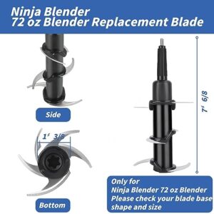 TAEYONK Ninja Blender Blade Replacement, Ninja Blender Replacement Parts Fit for Ninja 72 Oz Pitcher, Blender 6 Blades Replacement for Ninja Blender Kitchen System 1100W BL500 BL660C BL700 BL740 BL642